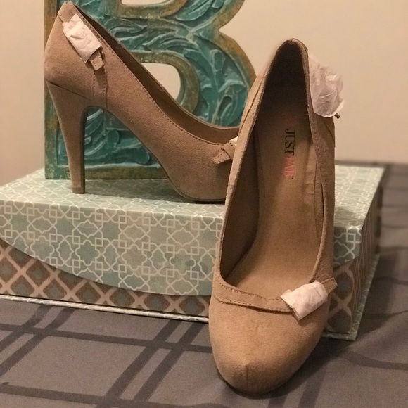 JustFab | Shoes | New Tan Suede Pumps | Poshmark
